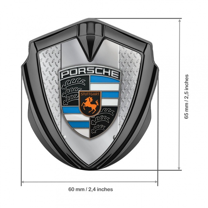 Porsche Self Adhesive Bodyside Emblem Graphite Industrial Plate Blue ...