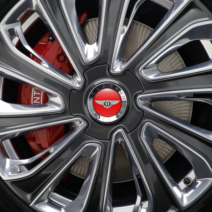 Bentley Stickers Wheel Center Cap Red Logo | Wheel Emblems | Stickers ...