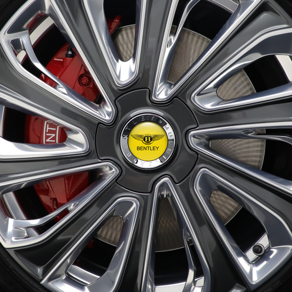 Bentley Silicone Sticker Wheel Center Cap Yellow | Wheel Emblems ...