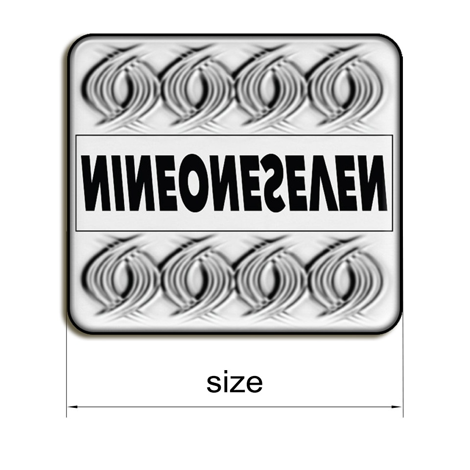 917 Nine One Seven Silicone Stickers Grey and Black Artwork 2 pcs ...