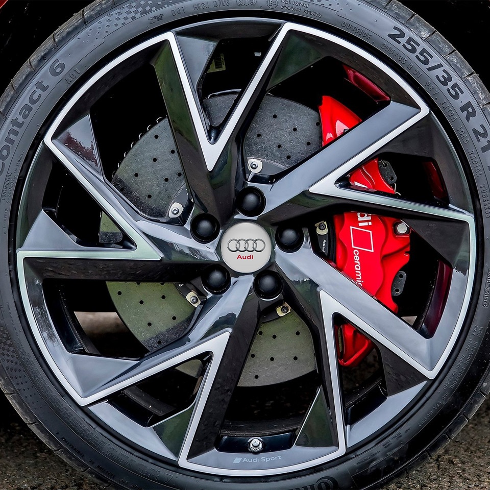Audi Sticker Wheel Center Hub Cap Red Logo | Wheel Emblems | Stickers ...