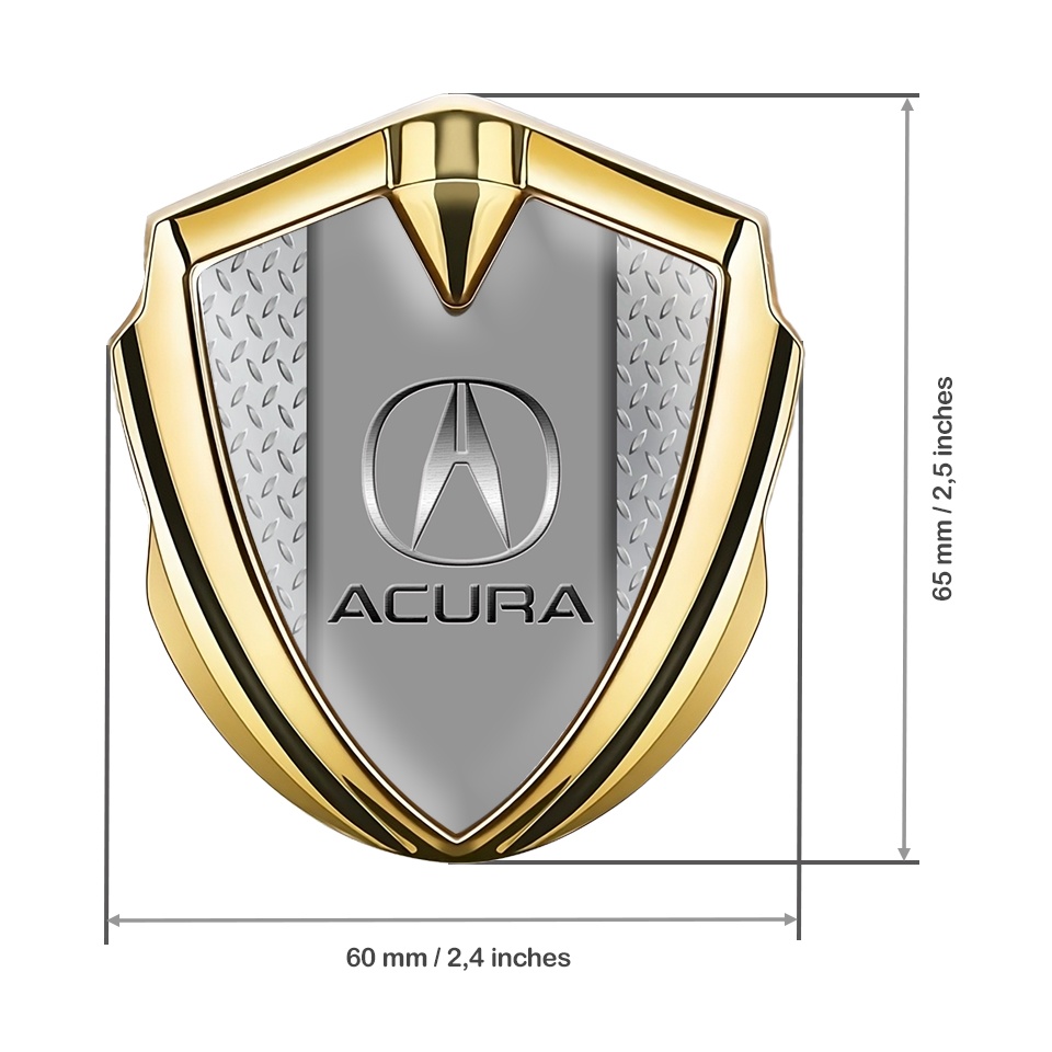 Acura Emblem Trunk Badge Gold Treadplate Base Center Panel Design ...