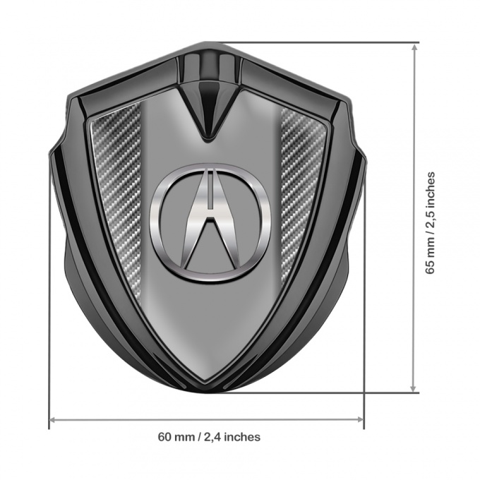 Acura Emblem Fender Badge Graphite Light Carbon Polished Logo Design ...