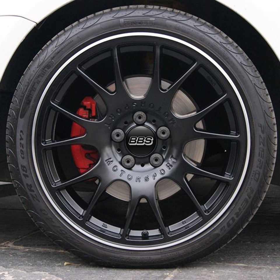 BBS Domed Stickers Wheel Center Cap Black and White Classic | Wheel ...