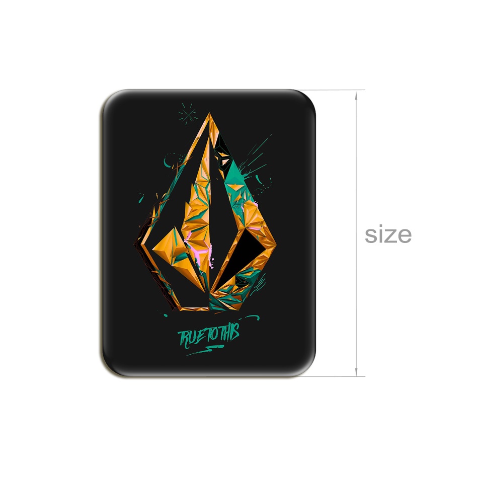 Volcom Silicone Stickers True to This Black and Orange 2 pcs | Skate ...