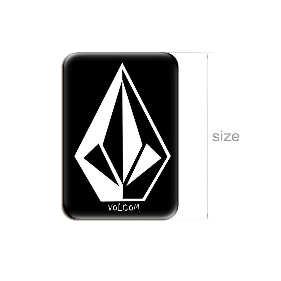 Volcom Silicone Stickers Classic Logo Black 2 pcs | Skate Domed ...