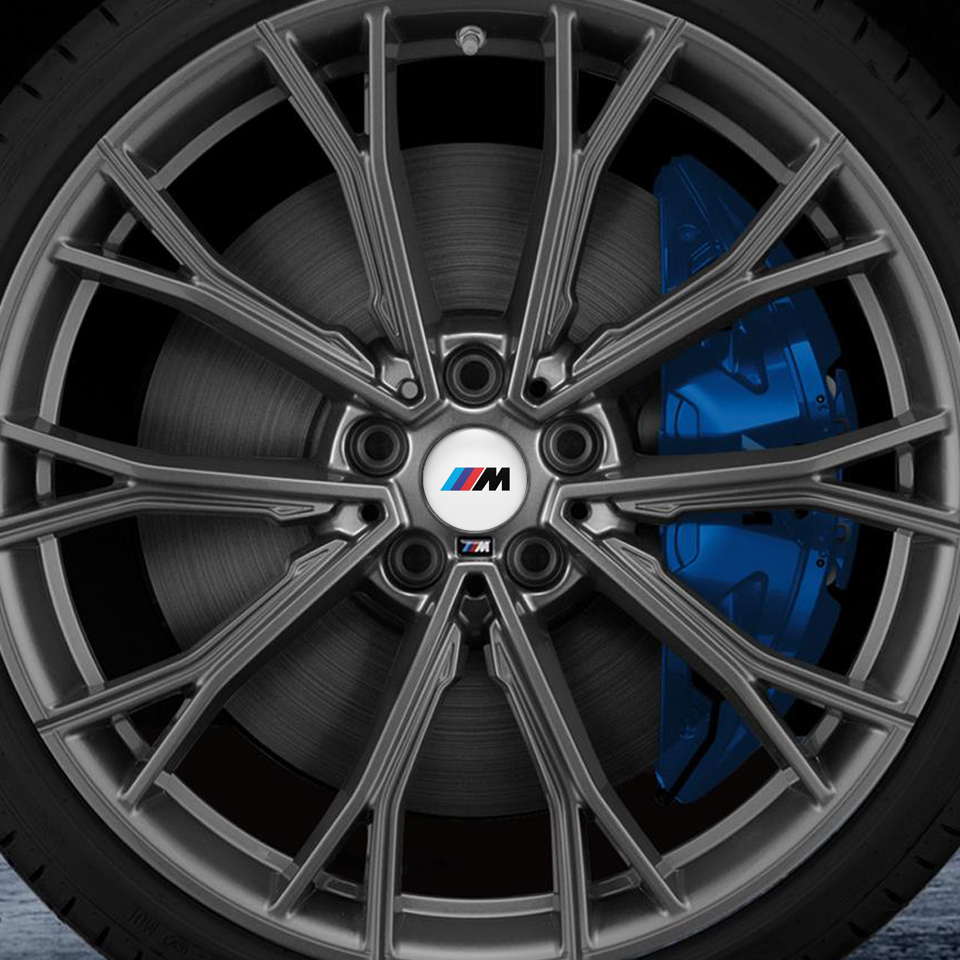 BMW M Power Silicone Stickers White and Black M | Wheel Emblems ...