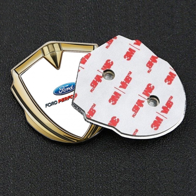 Ford Bodyside Emblem Self Adhesive Gold White Base Performance Logo ...