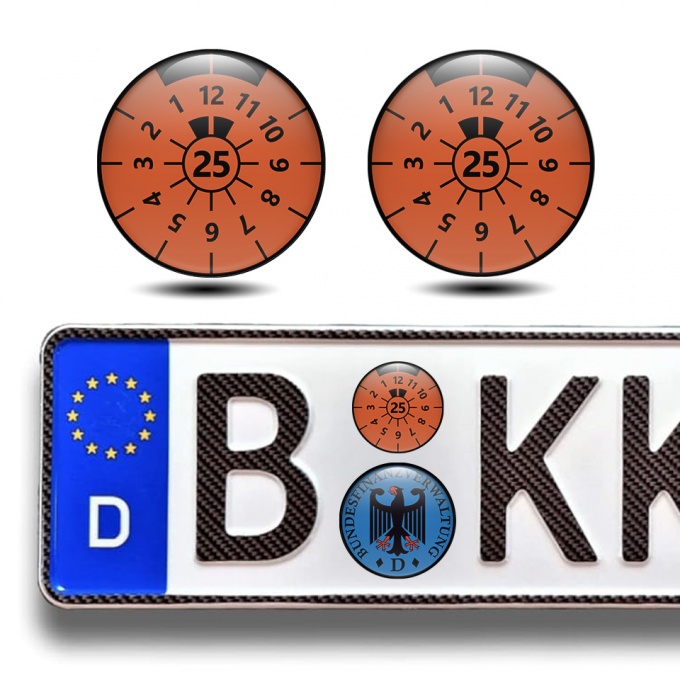 TUV Plakette Silikon Aufkleber Registrierung 2025 Plate | TUV ...