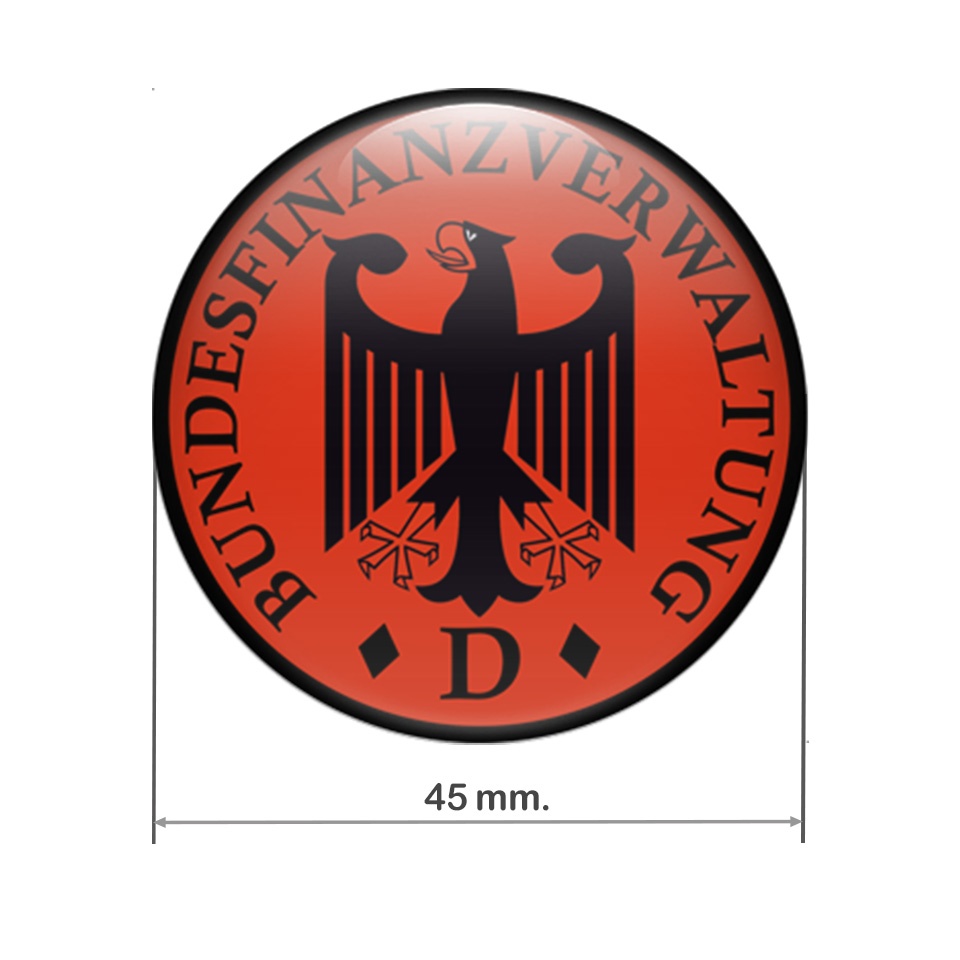 Aufkleber Bundesfinanzverwaltung Silikon 3d Gel Sticker Red | TUV ...