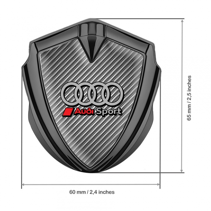 Audi Emblem Self Adhesive Graphite Light Carbon Classic Rings Logo ...