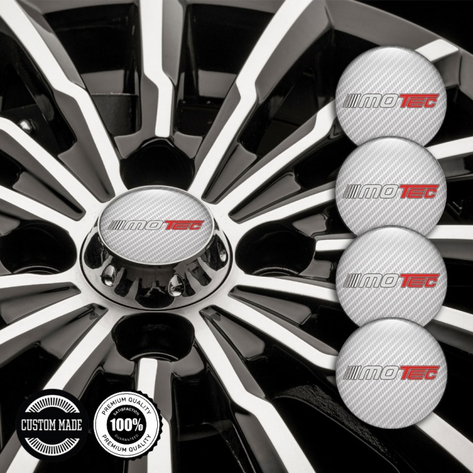 Motec Emblems for Wheel Center Caps White Carbon Design | Wheel Emblems ...