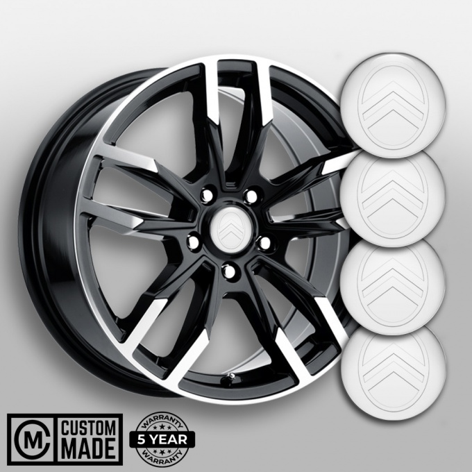 Citroen Emblem for Wheel Center Caps Pearl White Logo Edition | Wheel ...