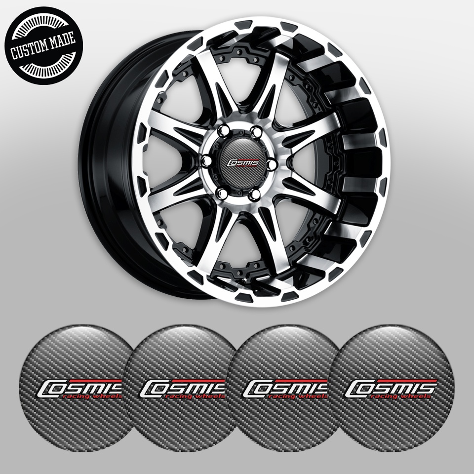 Cosmis Emblem for Wheel Center Caps Dark Carbon Edition | Wheel Emblems ...