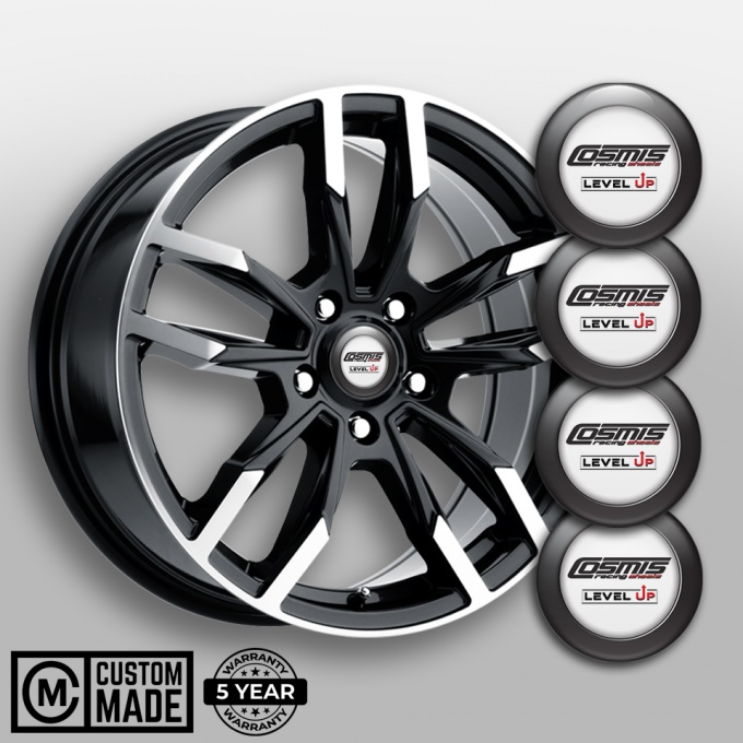 Cosmis Emblem for Wheel Center Caps White Dark Ring Design | Wheel ...