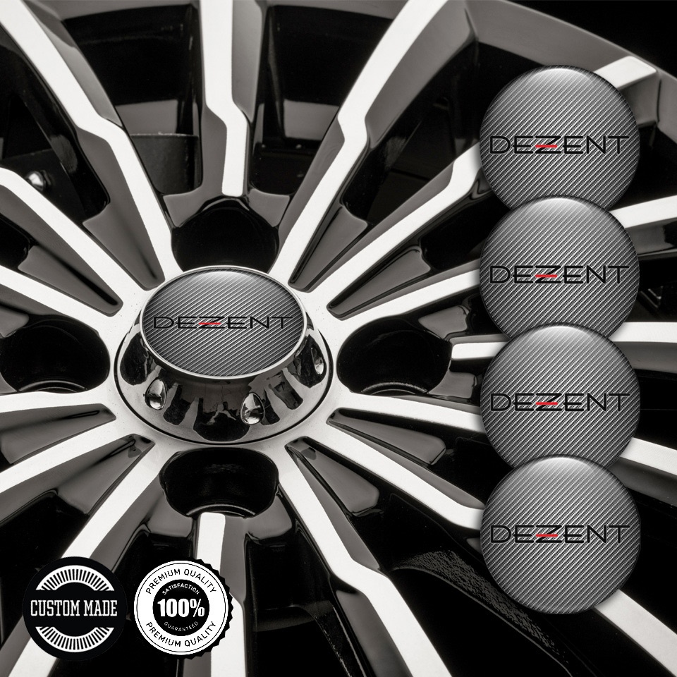 Dezent Emblem for Center Wheel Caps Carbon Clean Black Logo | Wheel ...