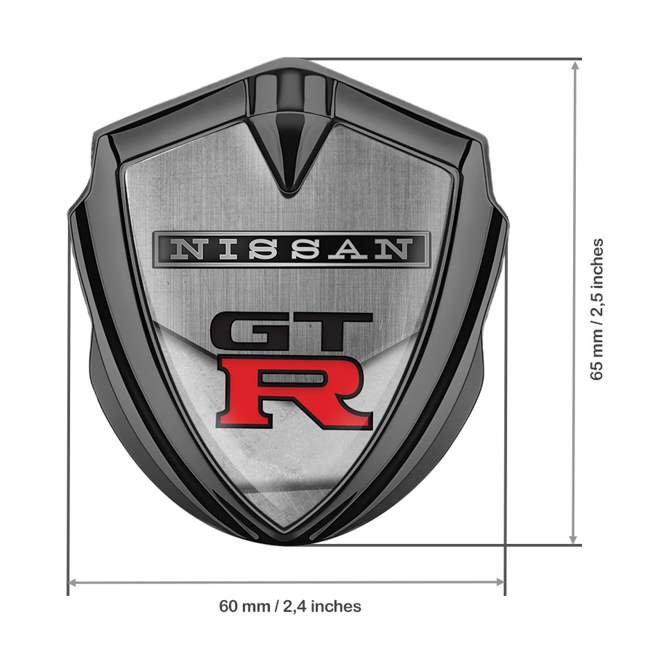 Nissan GTR Bodyside Domed Emblem Graphite Stone Texture Edition | Metal ...