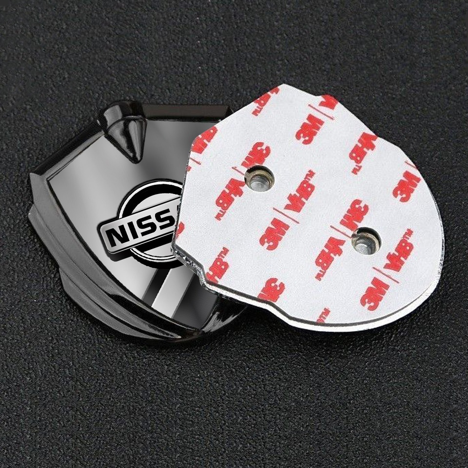 Nissan Emblem Logo Schriftzug Aufkleber Graphit Tonfarbe Diagonale ...