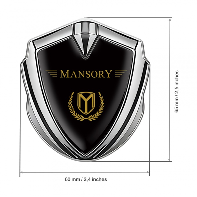 Mansory Club Emblem Trunk Badge Silver Copper Laurel Edition | Metal ...