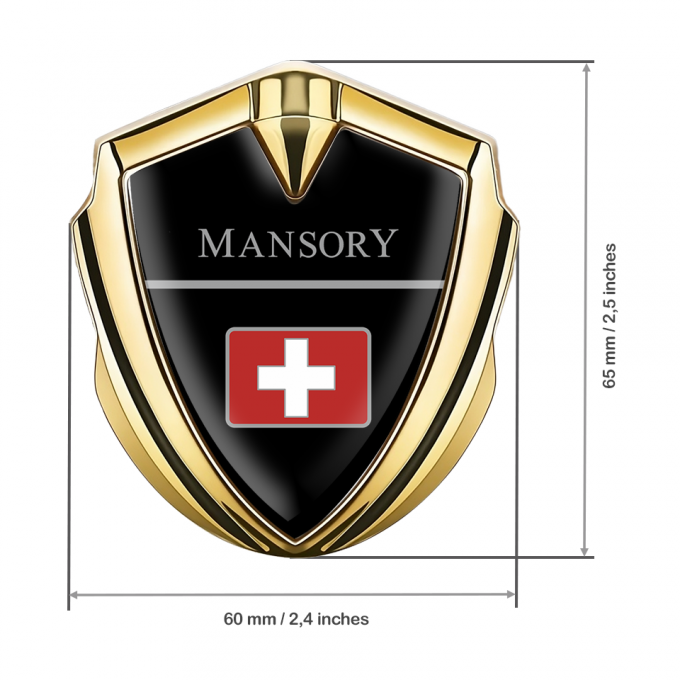 Mansory Club Emblem Badge Gold Black Base Crimson Crest Edition | Metal ...