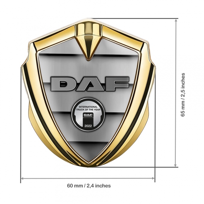 DAF Bodyside Emblem Self Adhesive Gold Shutters Effect Classic Logo ...