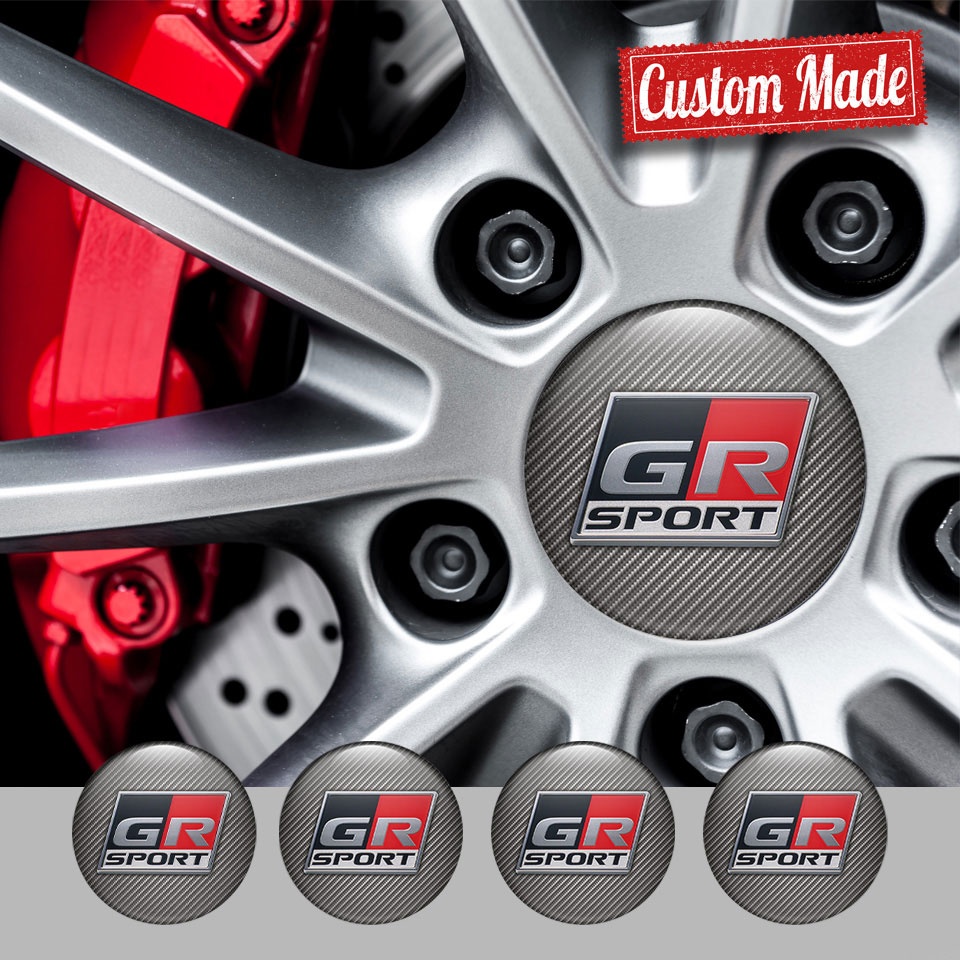 Toyota GR Sport Wheel Emblem Carbon Edition | Wheel Emblems | Stickers ...