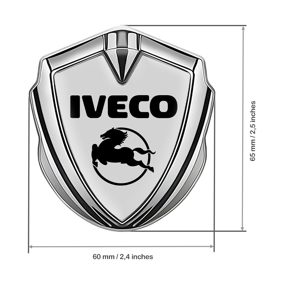 Iveco Badge Self Adhesive Silver Grey Base Pegaso Logo Edition | Metal ...