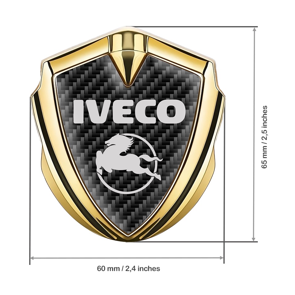 Iveco Domed Emblem Gold Black Carbon Pegaso Logo Edition | Metal ...