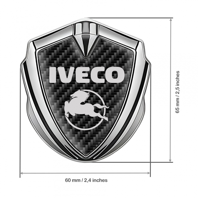Iveco Domed Emblem Silver Black Carbon Pegaso Logo Edition | Metal ...