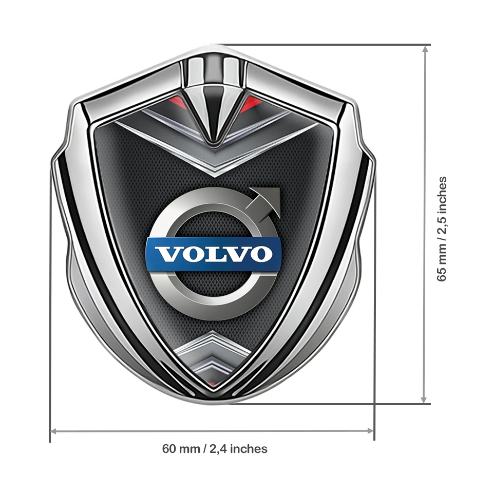 Volvo Emblem Fender Badge Silver Chrome Fragments Classic Edition ...