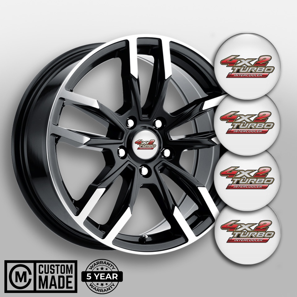 Toyota Center Caps Wheel Emblem White Base Red Logo Turbo Edition ...