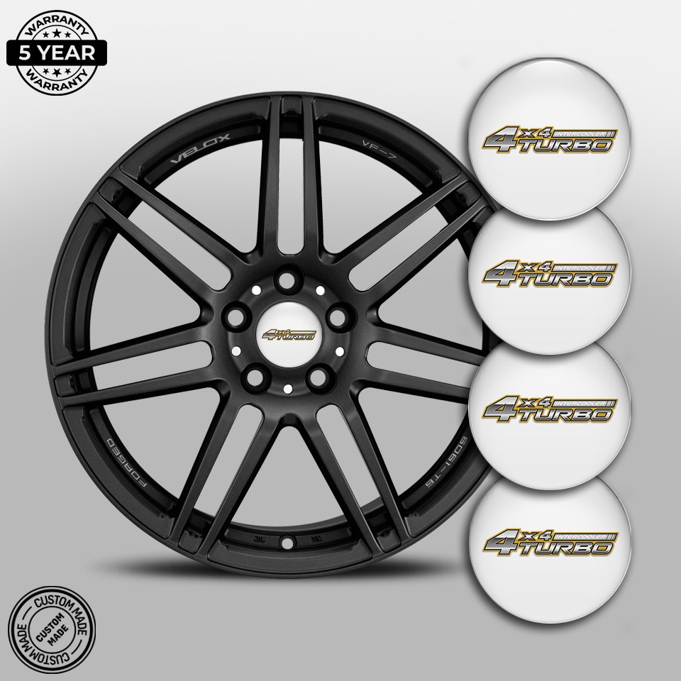 Toyota Emblems for Center Wheel Caps White Base Off Road Turbo Logo ...