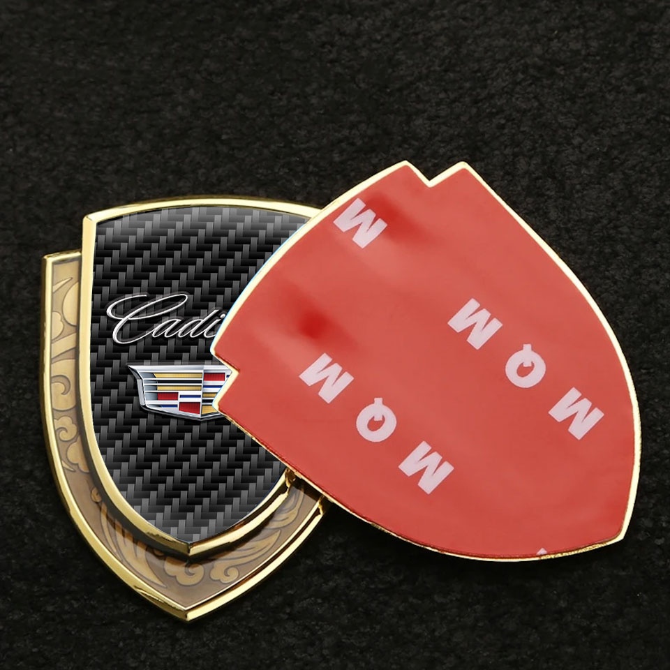 Cadillac Domed Emblem Gold Black Carbon Classic Polished Coat Of Arms ...