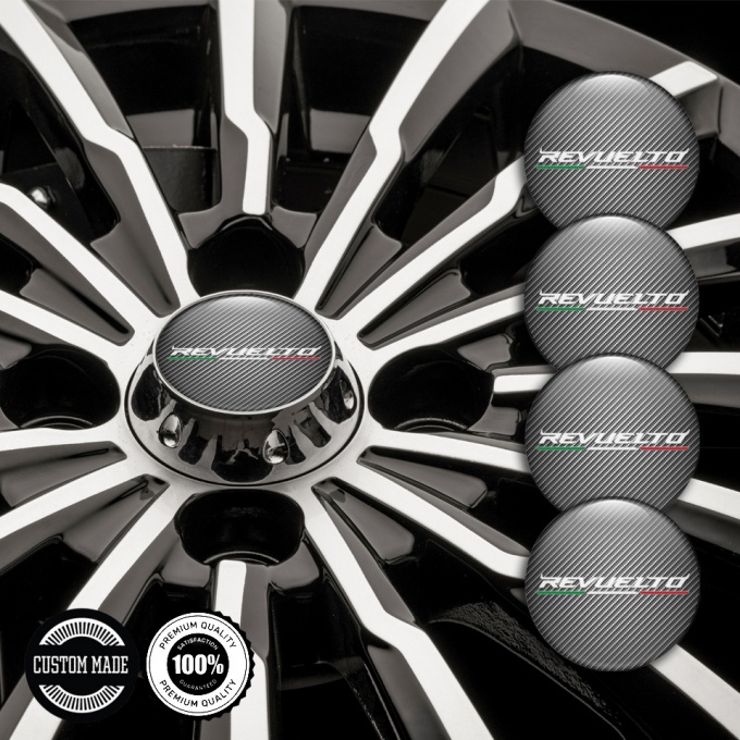 Lamborghini Revuelto Wheel Emblem for Center Caps Carbon White Edition ...