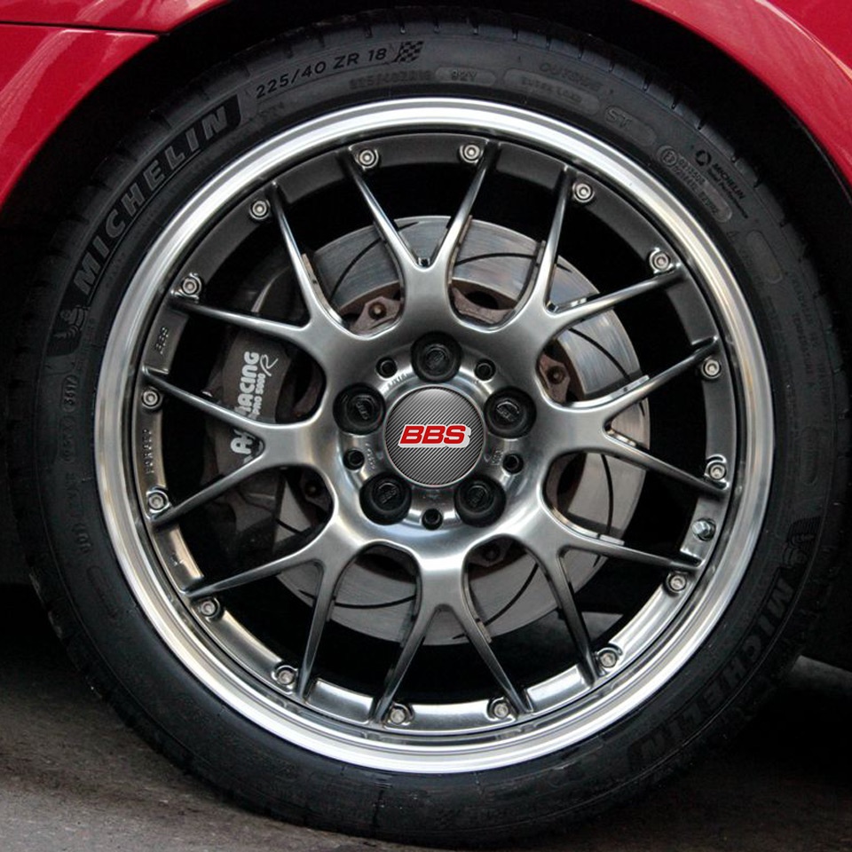 BBS Sticker Wheel Center Hub Cap Carbon Style | Wheel Emblems ...