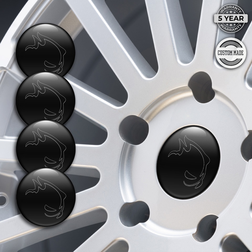 VW GTI Emblem for Center Wheel Caps Black Base Dark Monster Logo ...