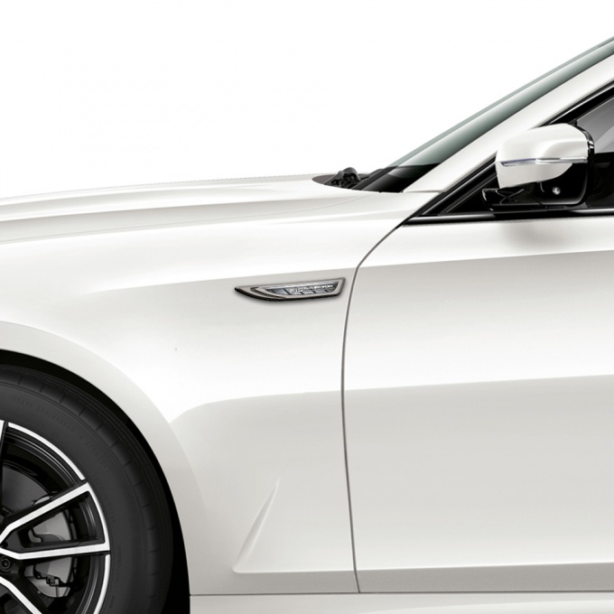 Audi RS Fender Bodyside Badge Graphite Brushed Metal Panels Sport ...