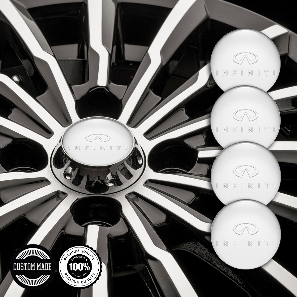 Infiniti Emblems for Center Wheel Caps White Base Transparent Logo ...