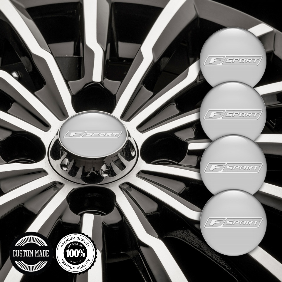 Lexus F Stickers for Wheels Center Caps Grey White Outline Sport ...
