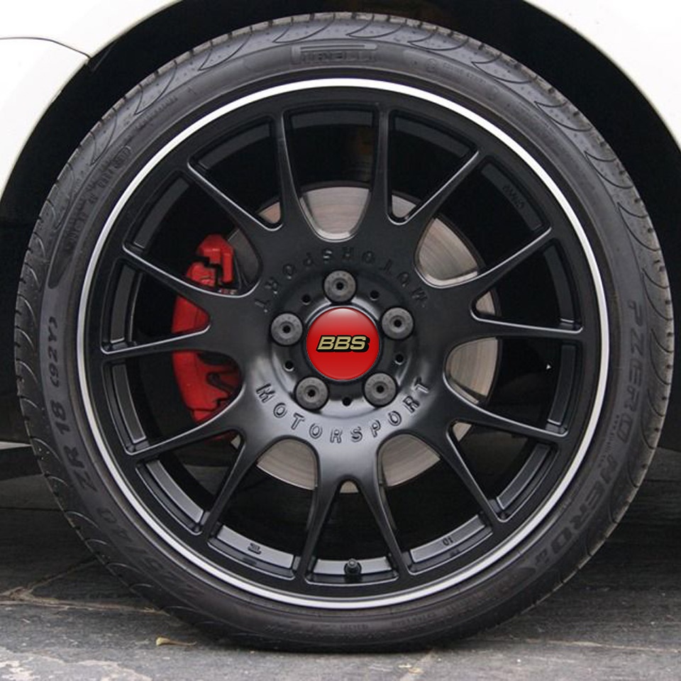 BBS Wheel Center Cap Domed Stickers Red and Bronze Design | Wheel ...
