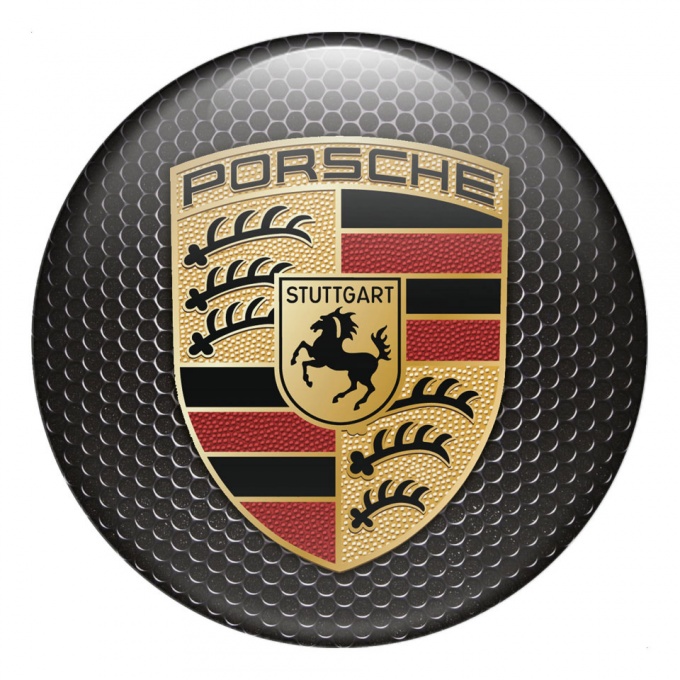 Porsche Emblems for Wheel Center Caps Steel Edition | Wheel Emblems ...