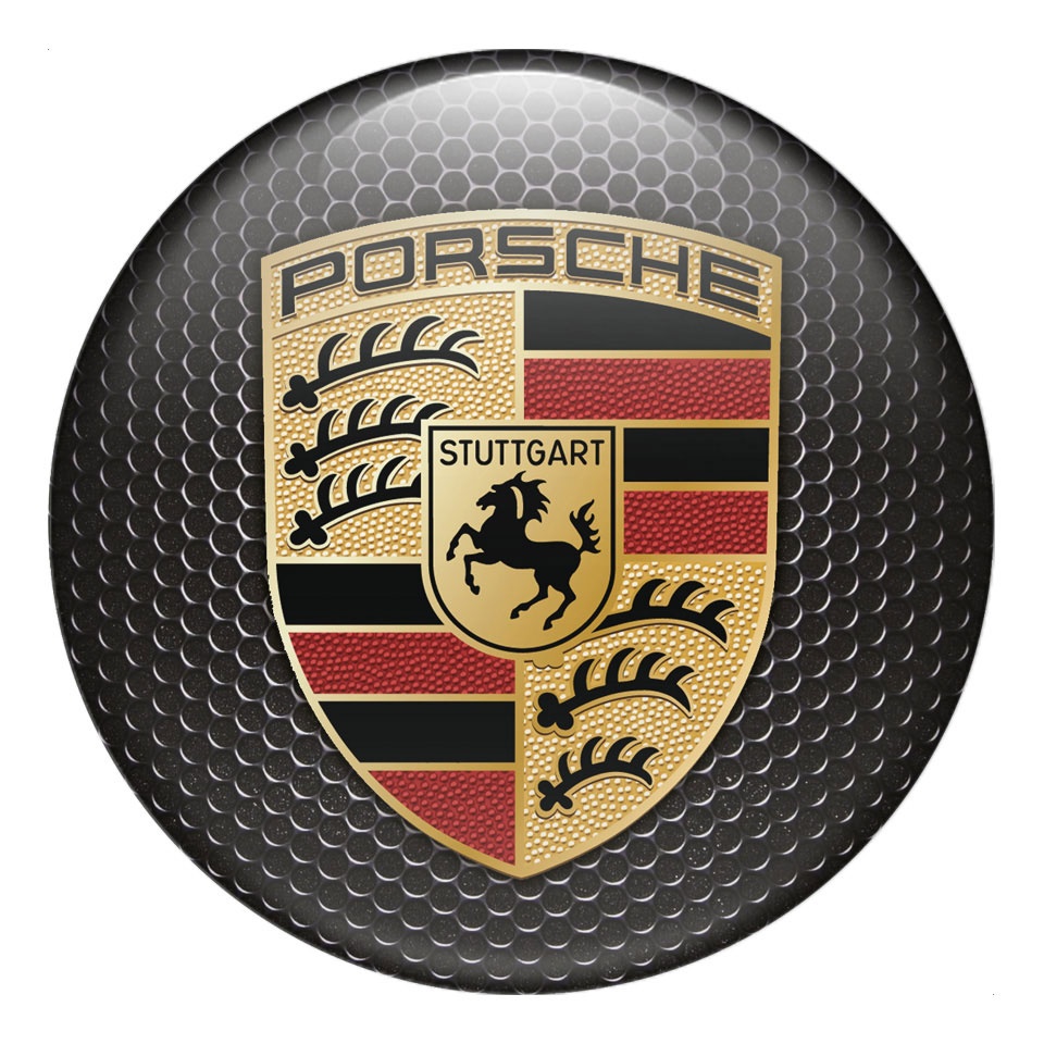 Porsche Emblems for Wheel Center Caps Steel Edition | Wheel Emblems ...