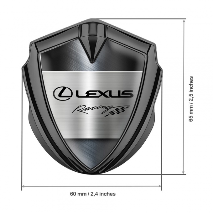 Lexus Emblem Self Adhesive Graphite Metallic Panel Racing Logo Design ...