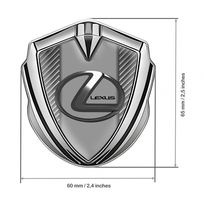 Lexus Emblem Fender Badge Silver Light Carbon Grey Dark Steel Logo ...