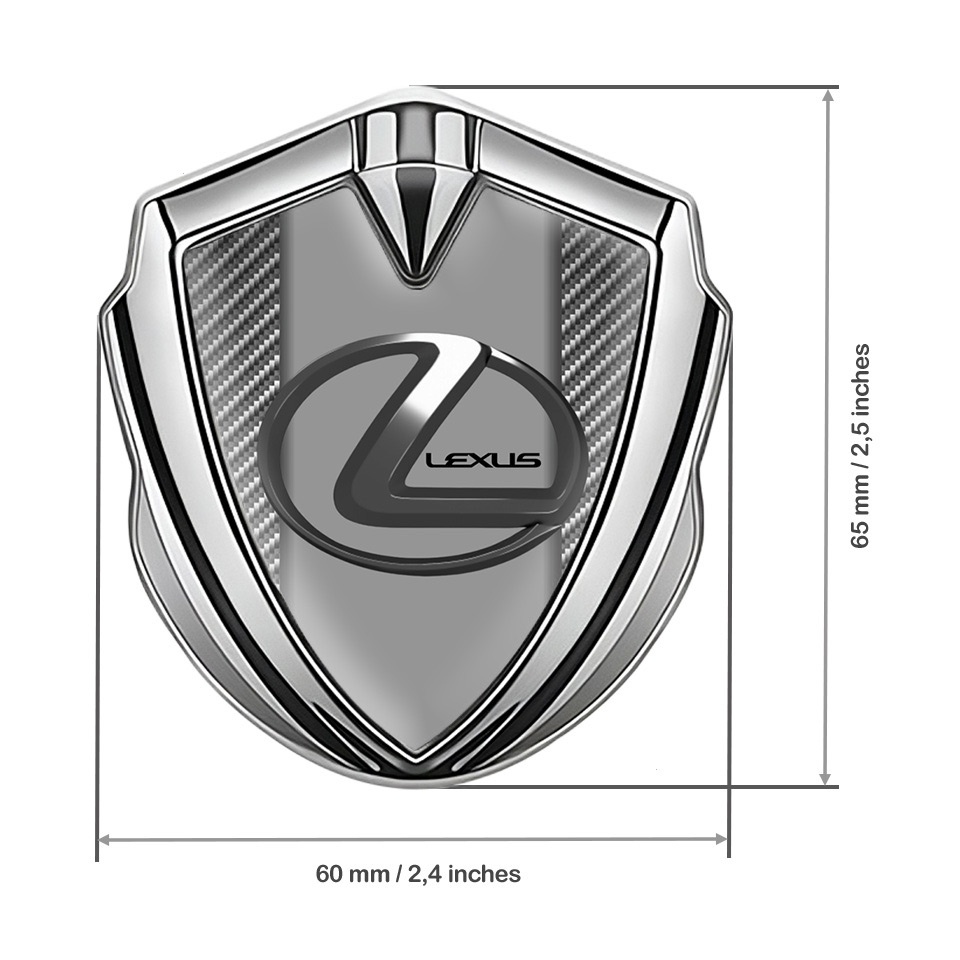 Lexus Emblem Fender Badge Silver Light Carbon Grey Dark Steel Logo ...