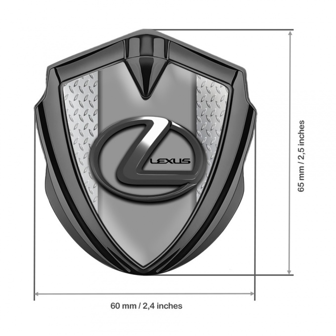 Lexus Emblem Fender Badge Graphite Light Treadplate Dark Steel Logo ...