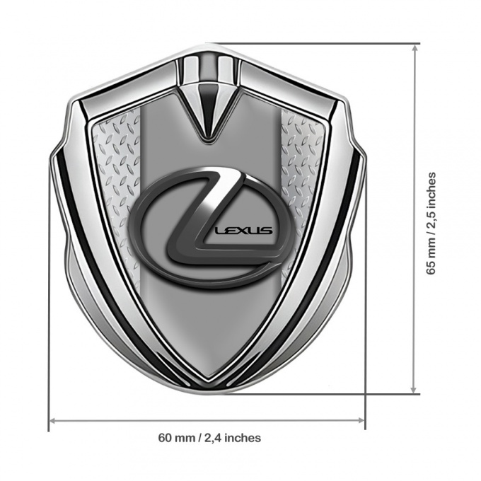 Lexus Emblem Fender Badge Silver Light Treadplate Dark Steel Logo ...
