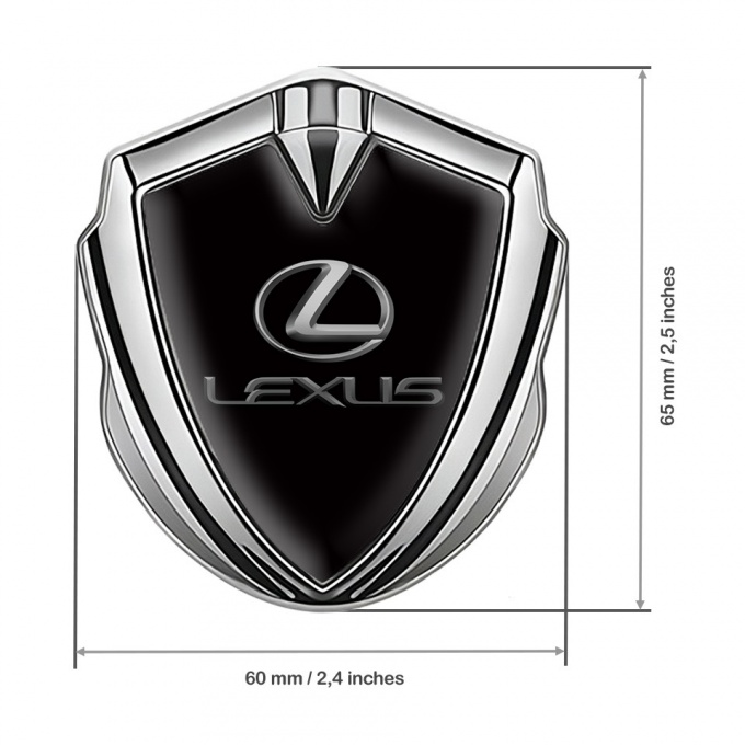 Lexus Emblem Car Badge Silver Black Background Classic Lead Logo ...