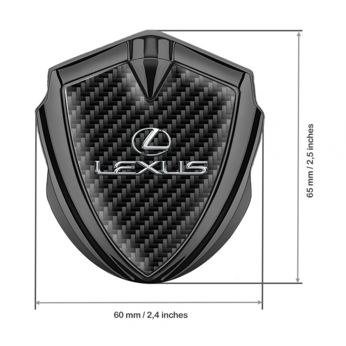 Lexus Emblem Metal Badge Graphite Black Carbon Classic Lead Logo ...