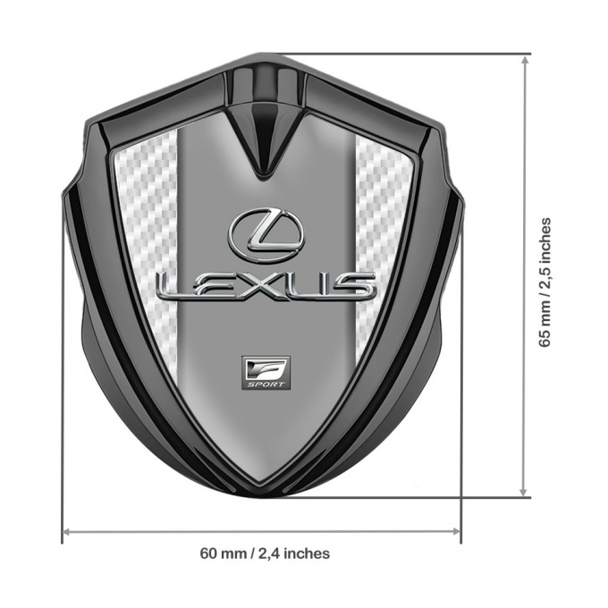 Lexus Badge Self Adhesive Graphite White Carbon Classic Chrome Logo ...